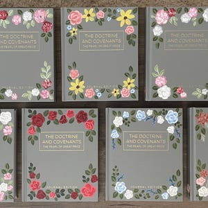 Custom Painted Book of Mormon - Flowers and Temple | LDS Gift | Sister ...