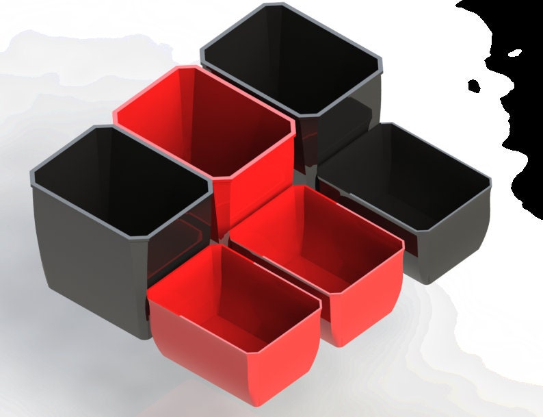 STL Files - 2 Drawers Drop-in Bins Set - Etsy