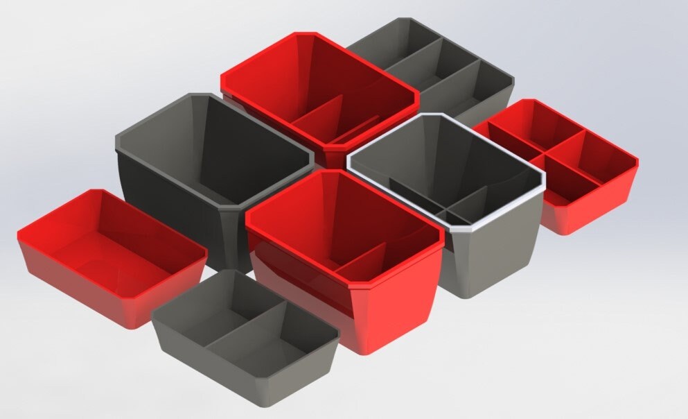 STL Files - 3 Drawers Drop-in Bins Set - Etsy