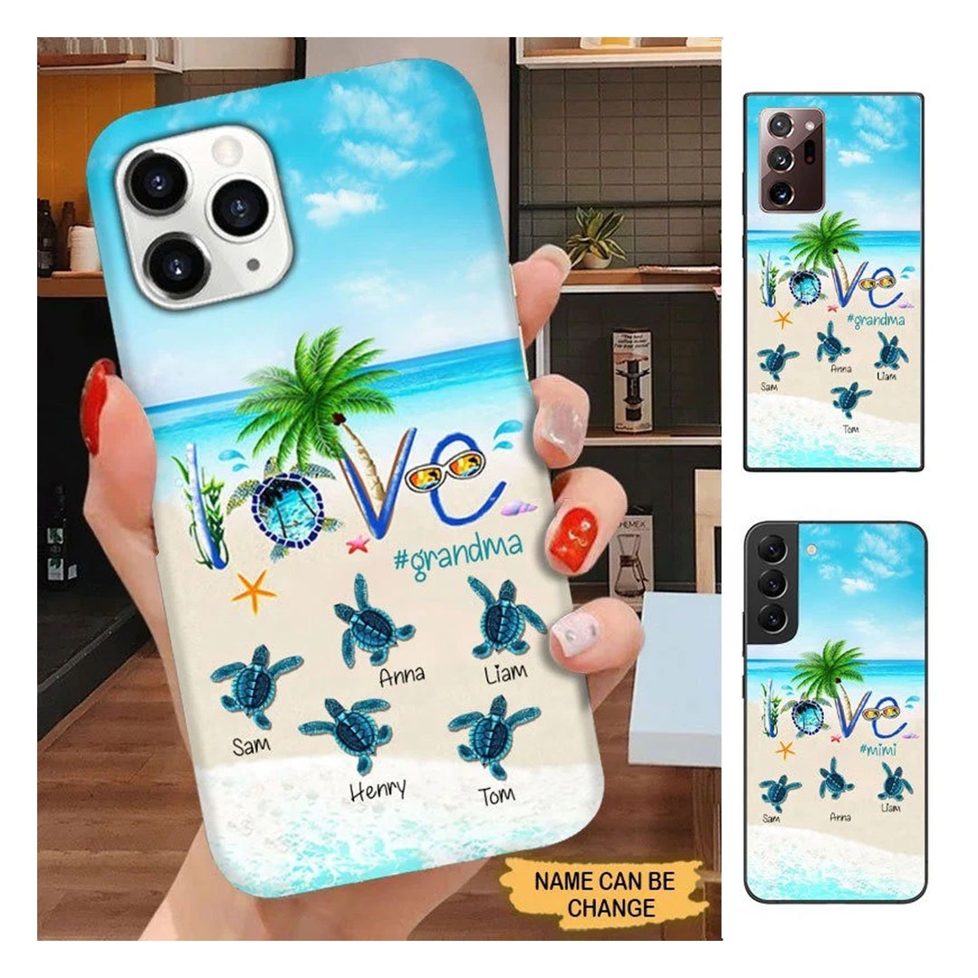 Turtle LOVE Grandma Life Personalized Phone Case, for iPhone X XS XR 11 ...