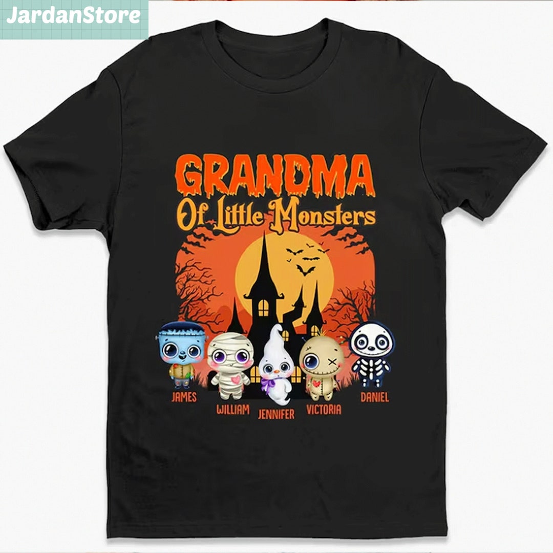 Personalized Grandma of Little Monsters Halloween Shirt - Etsy