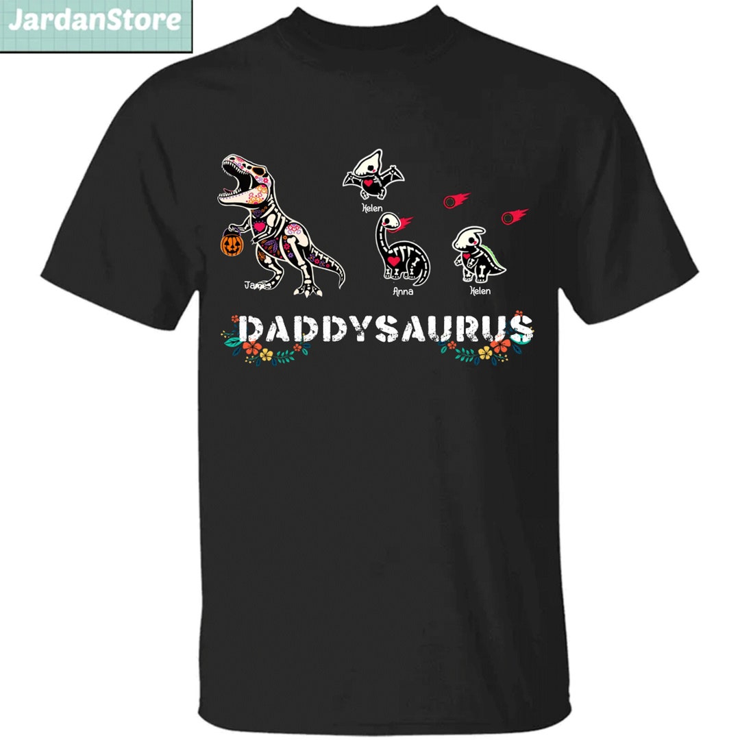Dinosaur Family Shirts, Custom Daddysaurus With Kids Shirt, Personalized Dinosaur Kids Shirts ...