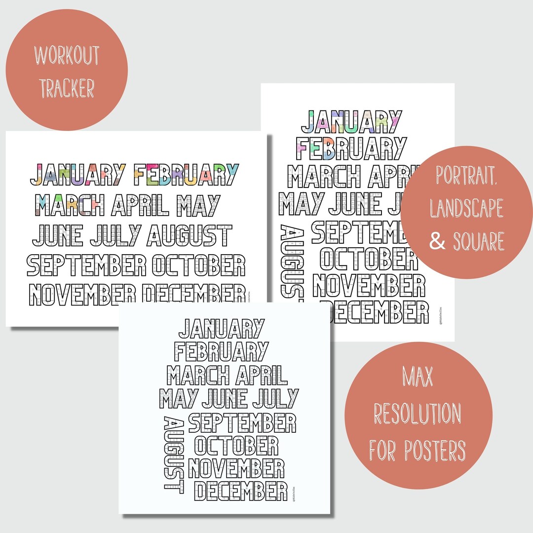 2025 Printable Workout Tracker Bundle | Daily Habit Track | Monthly ...