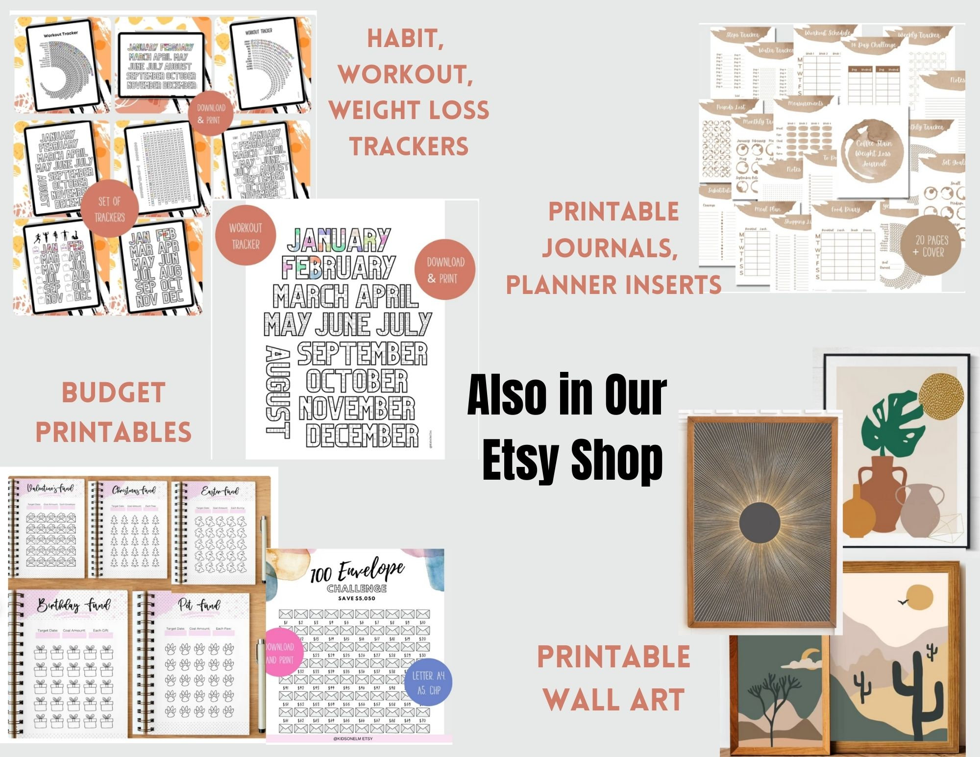 Visual Daily Habit Tracker Monthly Workout Exercise Track | Etsy