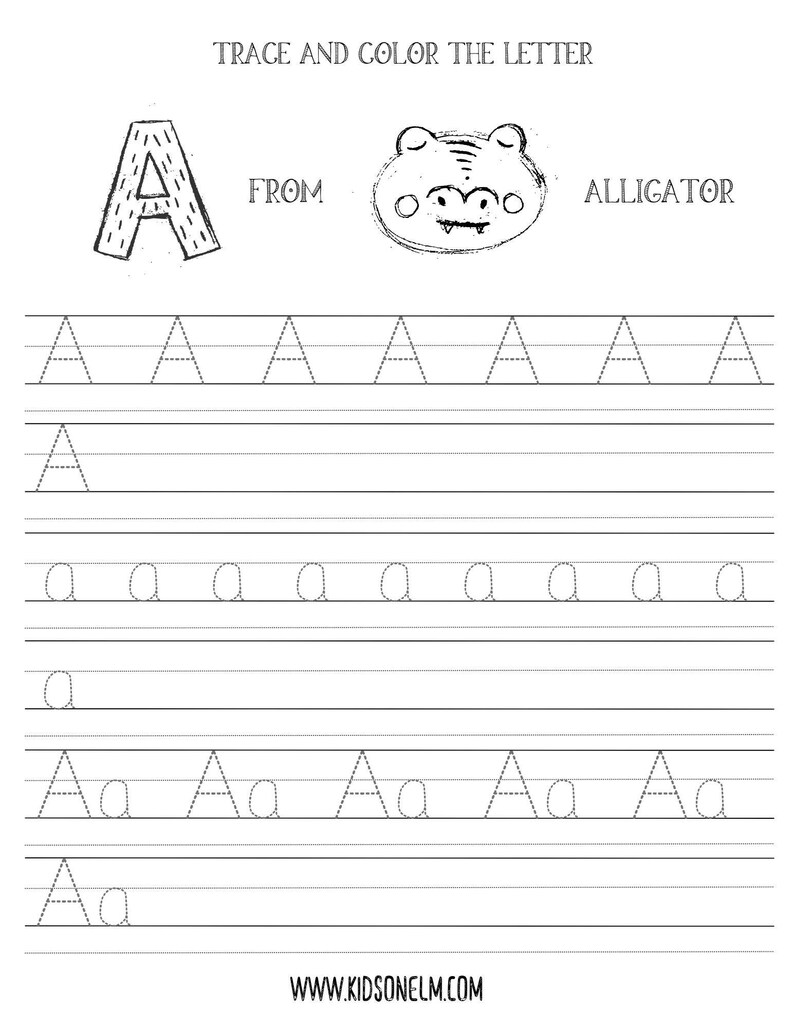Alphabet 27 Printable Pages of Letter Tracing, Coloring and Handwriting ...