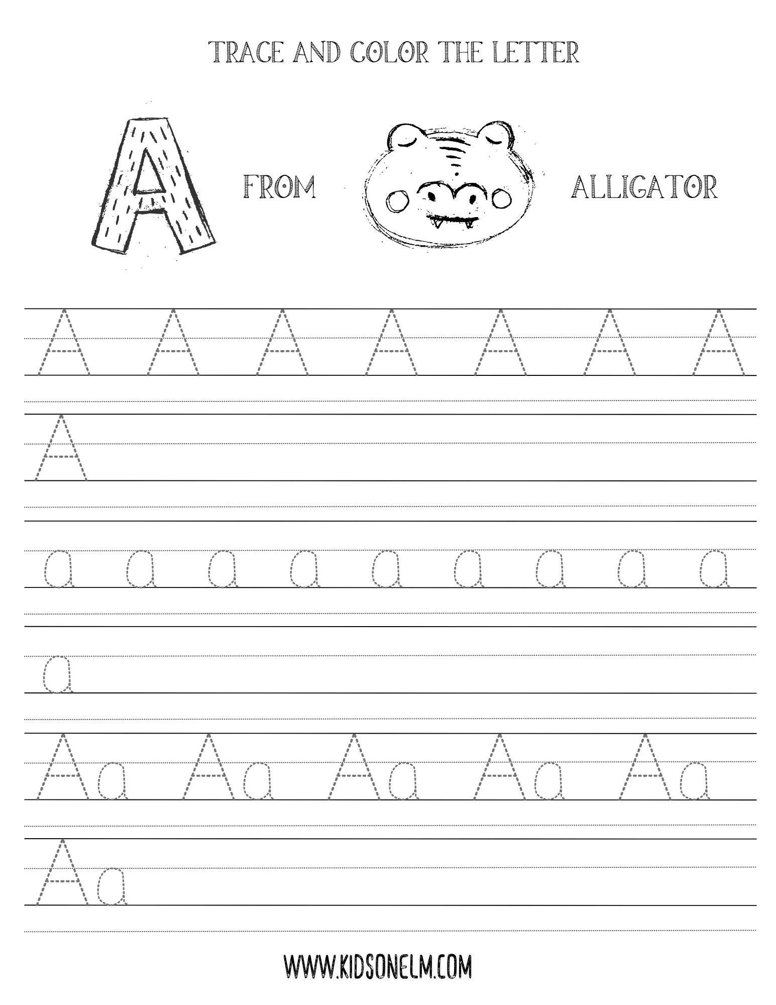 Alphabet 27 Printable Pages of Letter Tracing, Coloring and Handwriting ...