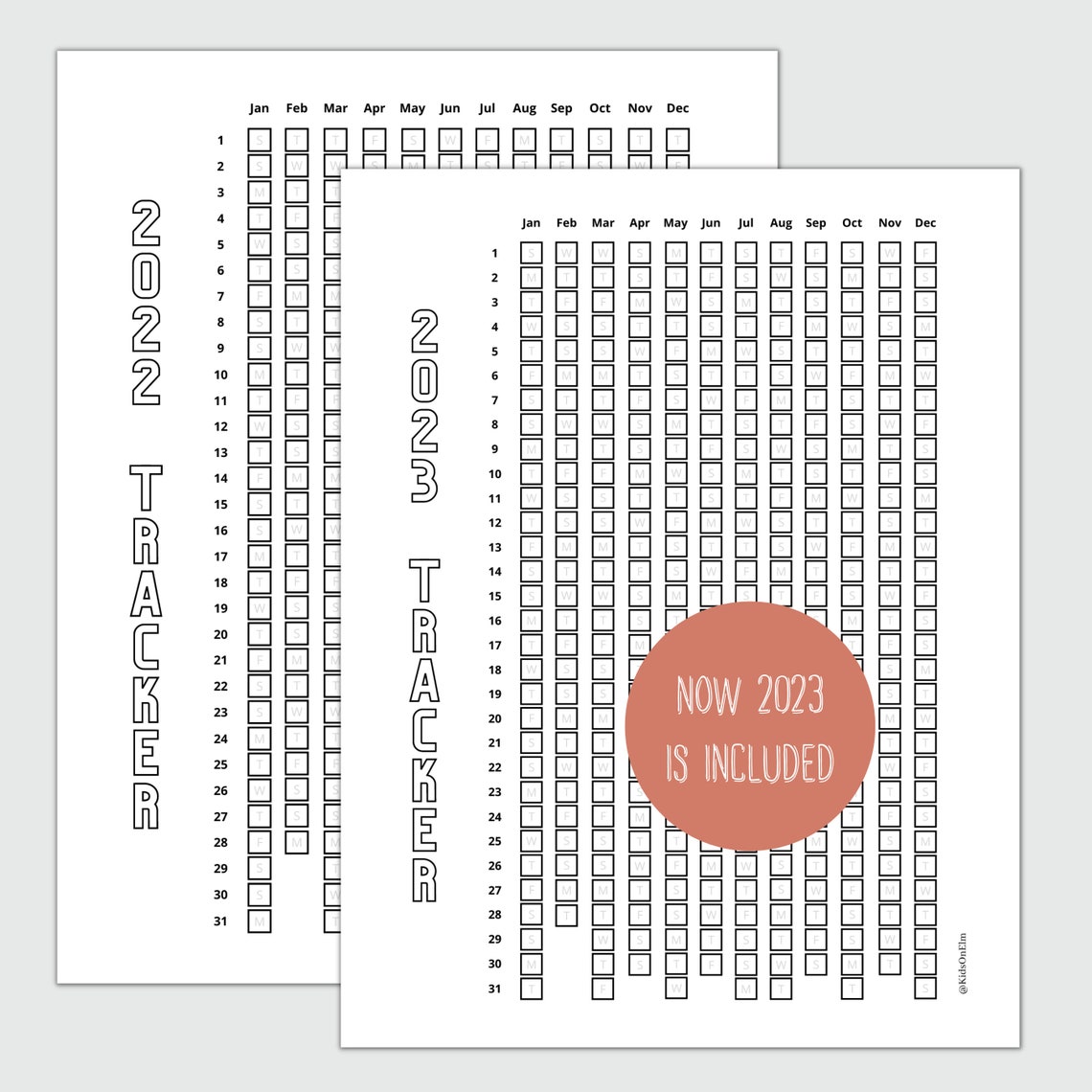 Visual Daily Habit Tracker Monthly Workout Exercise Track | Etsy