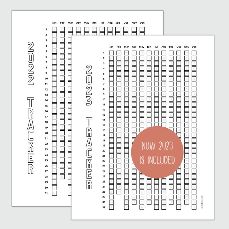 Visual Daily Habit Tracker Monthly Workout Exercise Track | Etsy