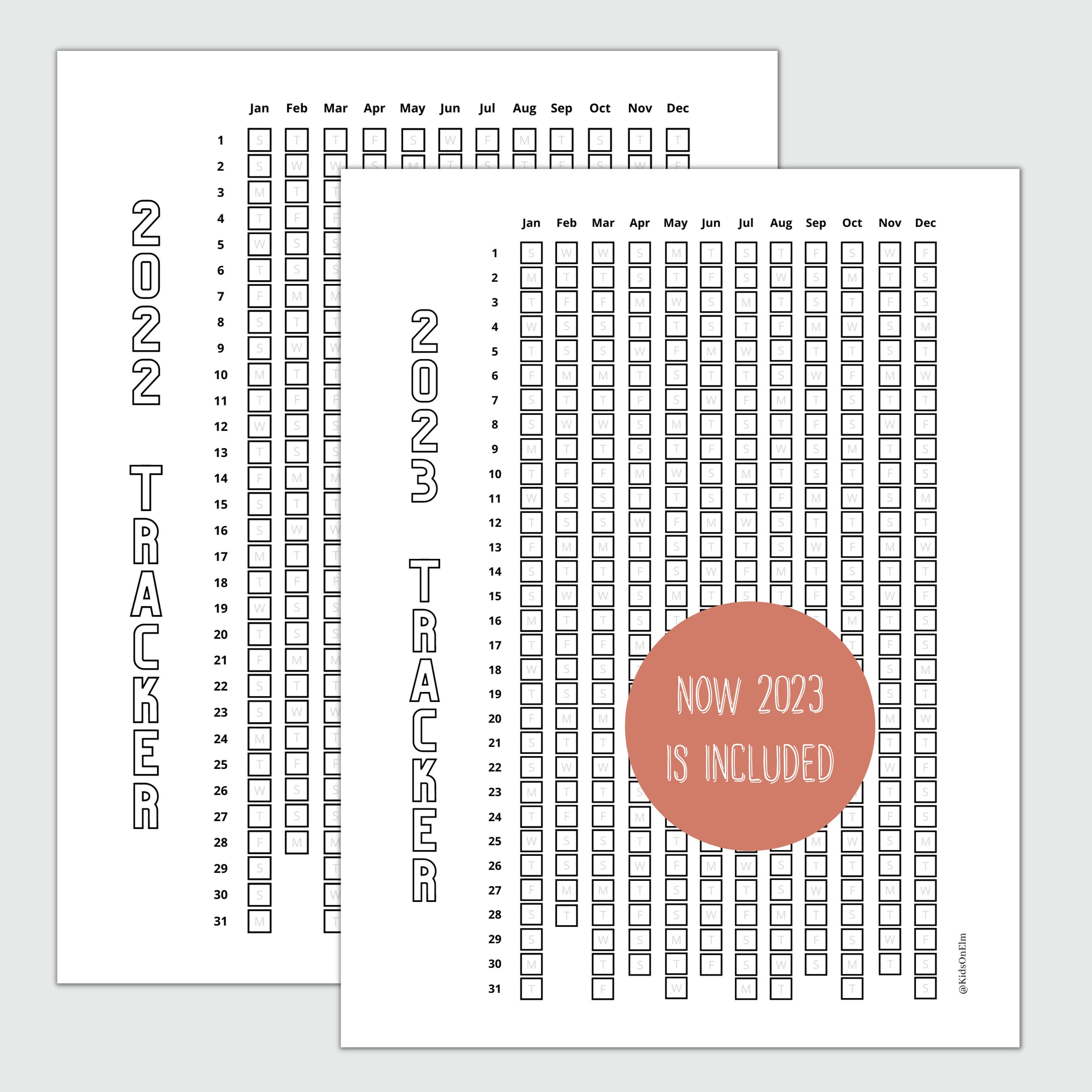 Visual Daily Habit Tracker Monthly Workout Exercise Track | Etsy