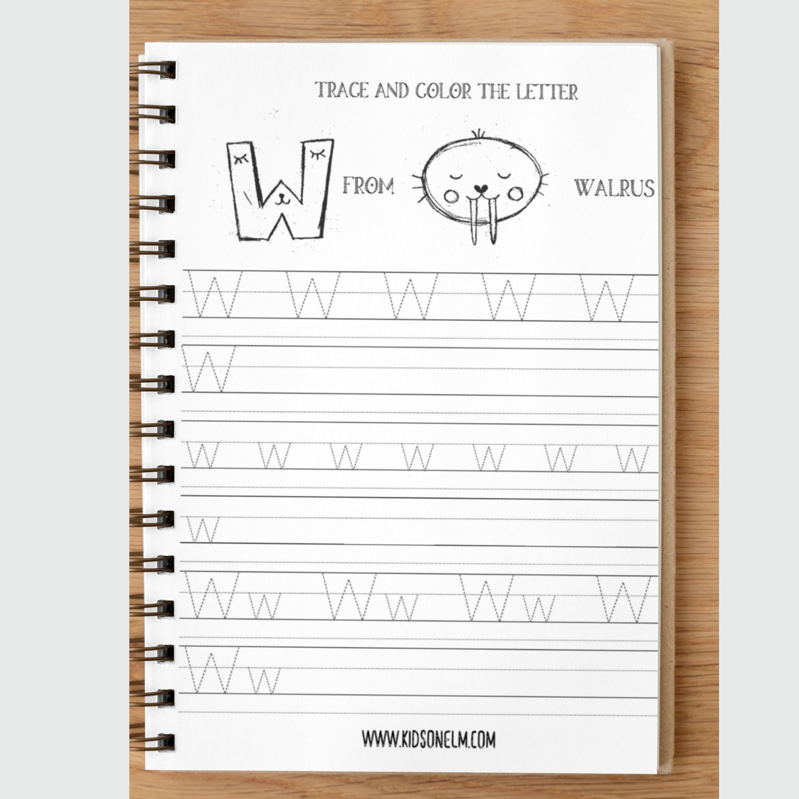 Alphabet 27 Printable Pages of Letter Tracing, Coloring and Handwriting ...