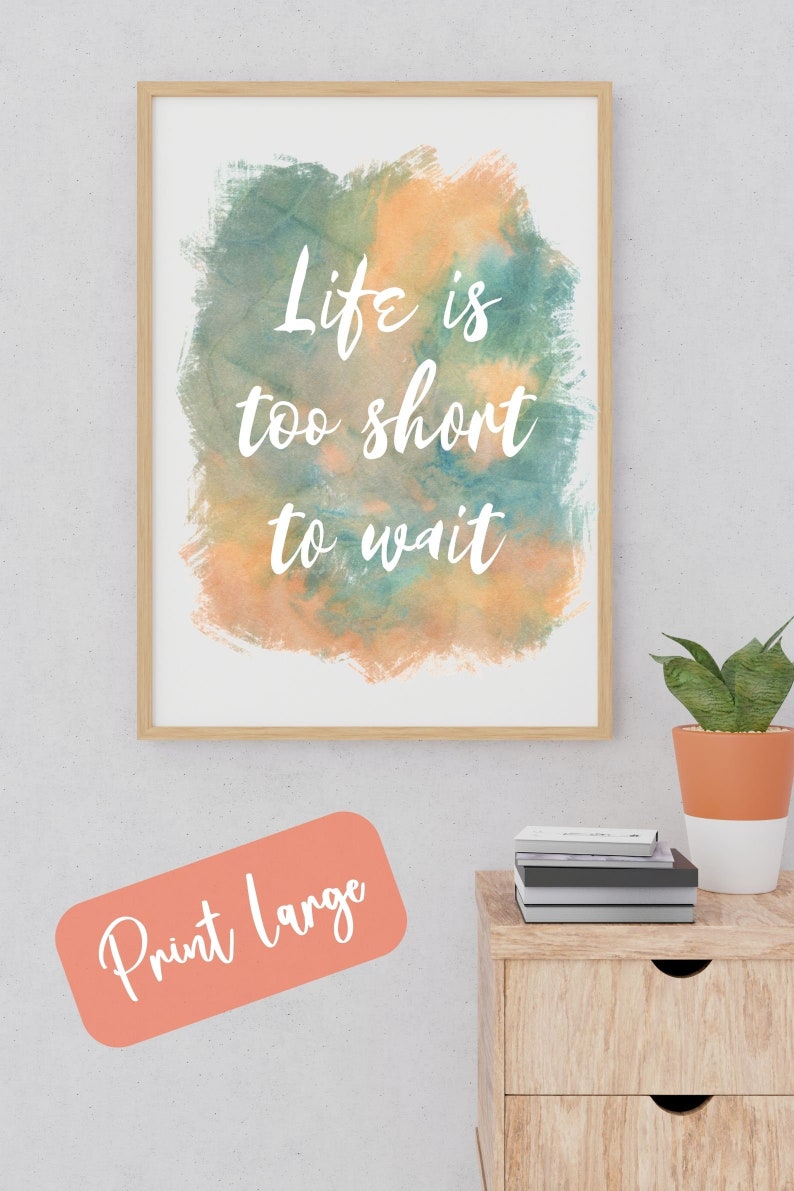 Printable Wall Art Motivational Poster Bundle Watercolor - Etsy