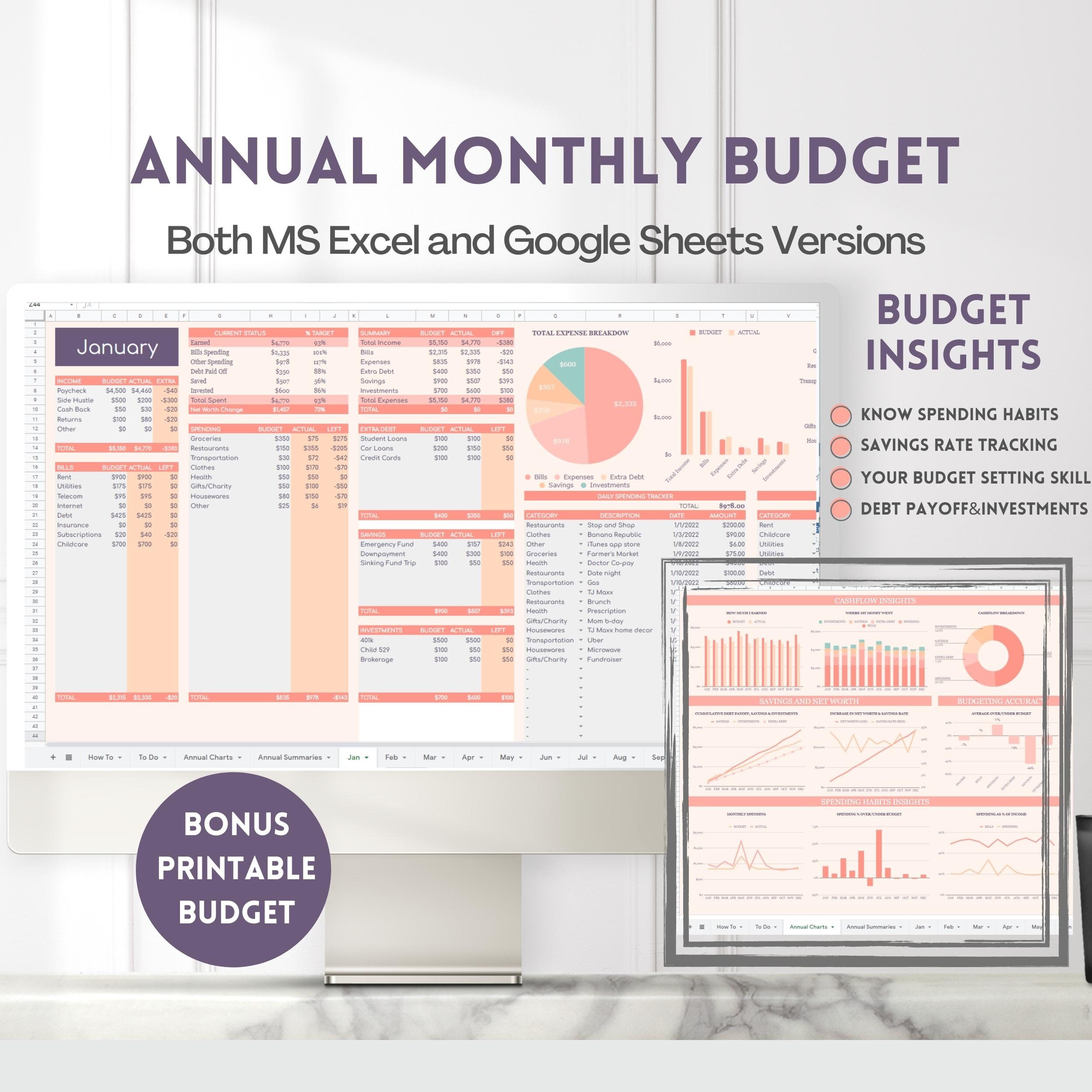 Excel 2022 Budget Template