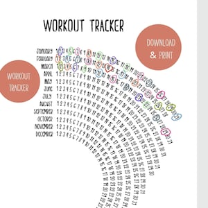 2024 Planner Page Insert Bundle Circular Workout Tracker - Etsy