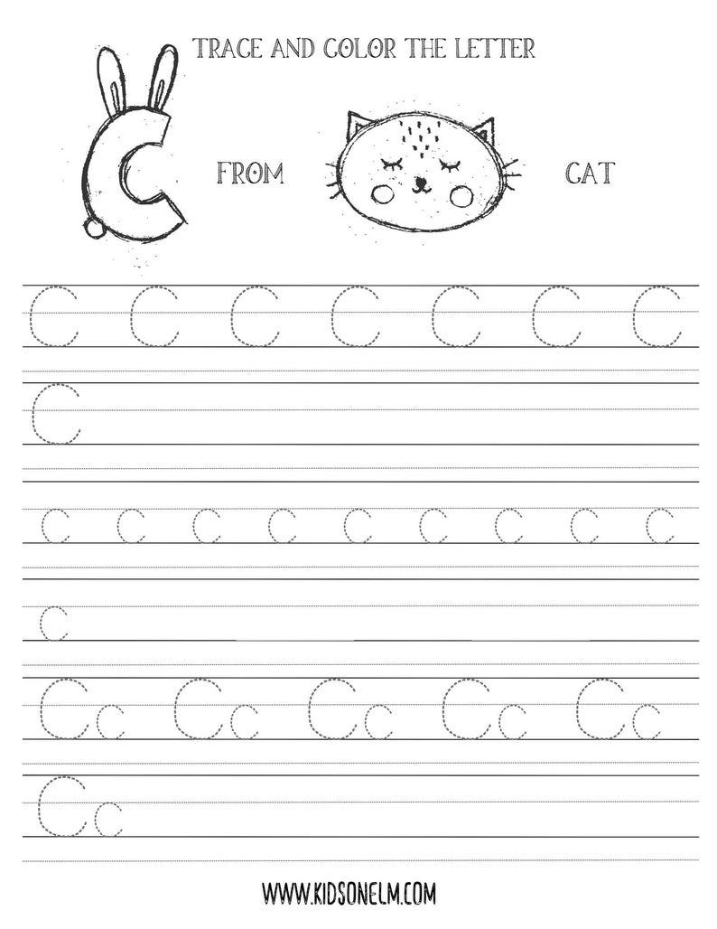 Alphabet 27 Printable Pages of Letter Tracing Coloring and - Etsy