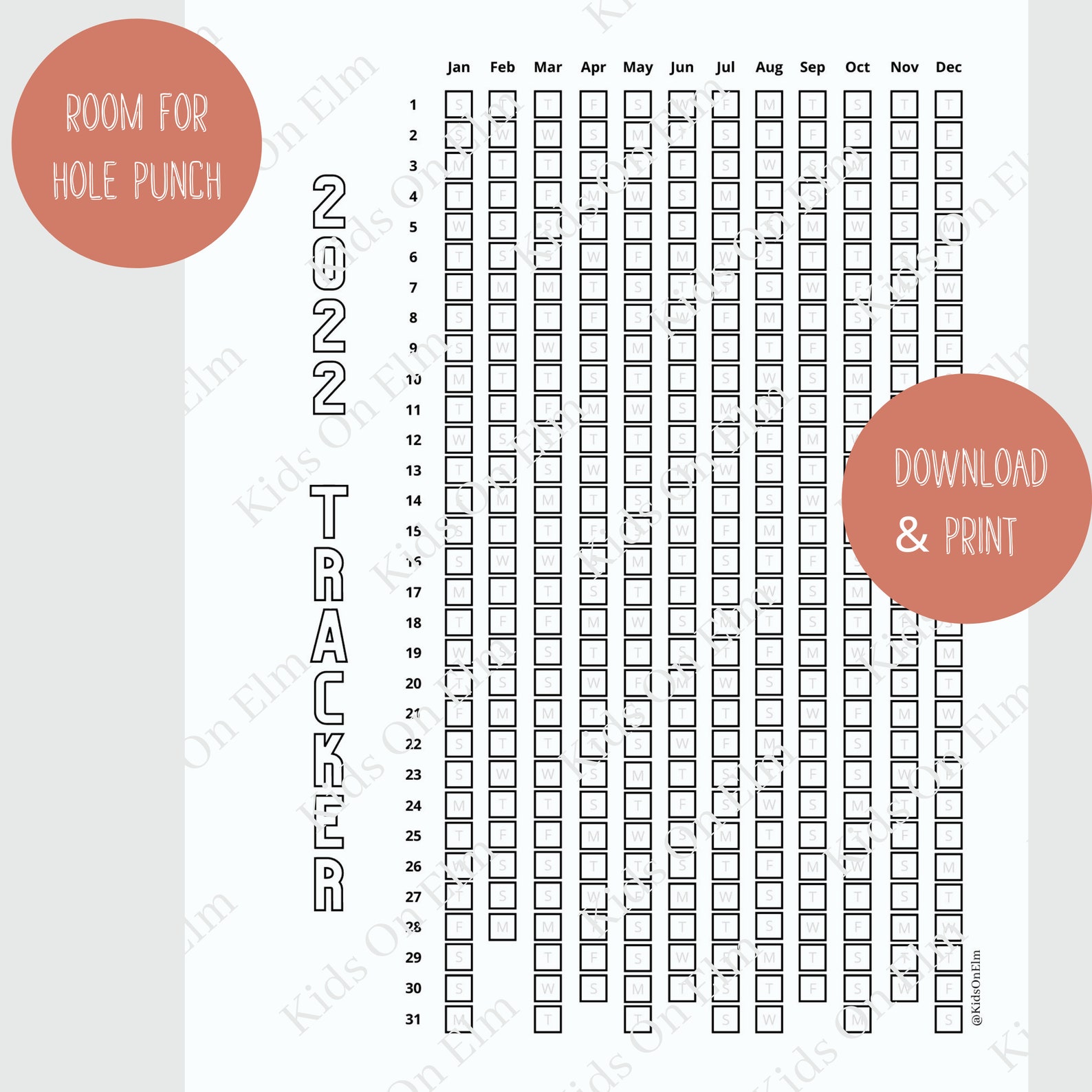 Visual Daily Habit Tracker Monthly Workout Exercise Track | Etsy