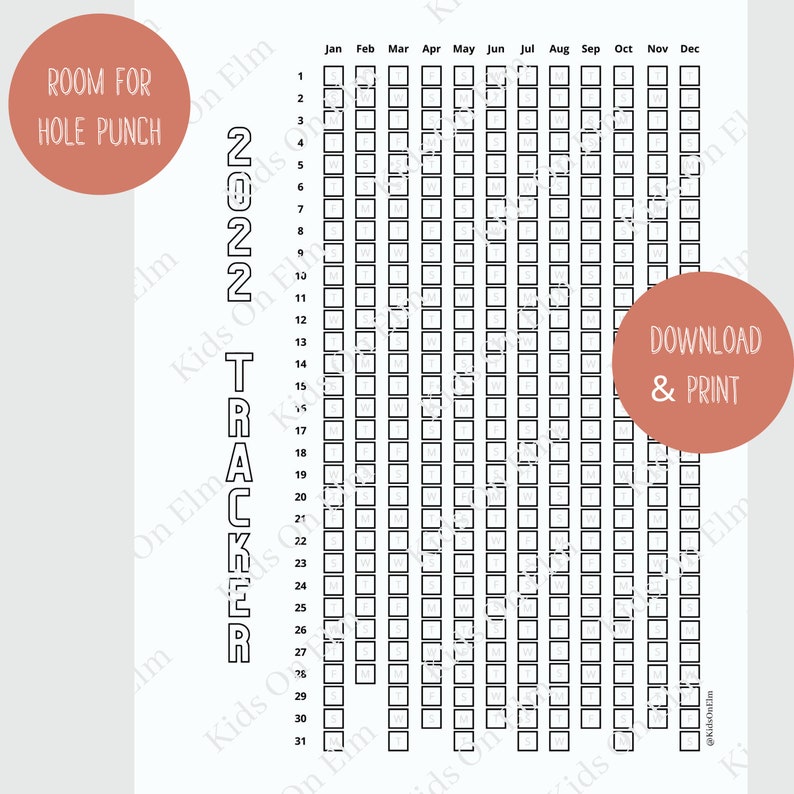 Visual Daily Habit Tracker Monthly Workout Exercise Track | Etsy
