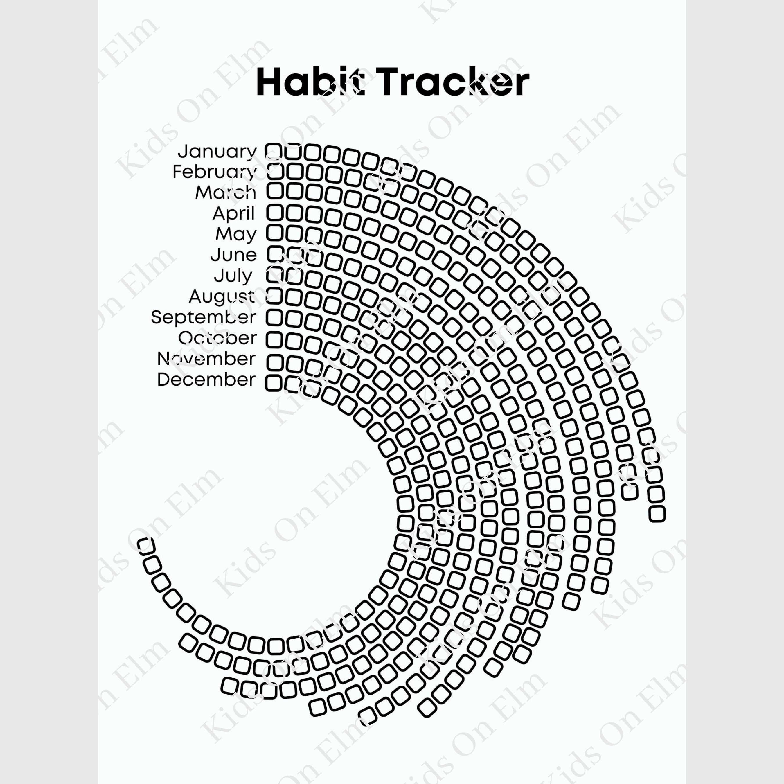 Printable Habit Tracker Workout Schedule Monthly Exercise - Etsy
