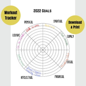 2022 Goal Setting Template, New Years Resolutions Workout Exercise ...