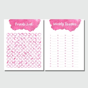 Pink Weight Loss Journal, Weightloss Journal, Wellness Planner, Fitness ...