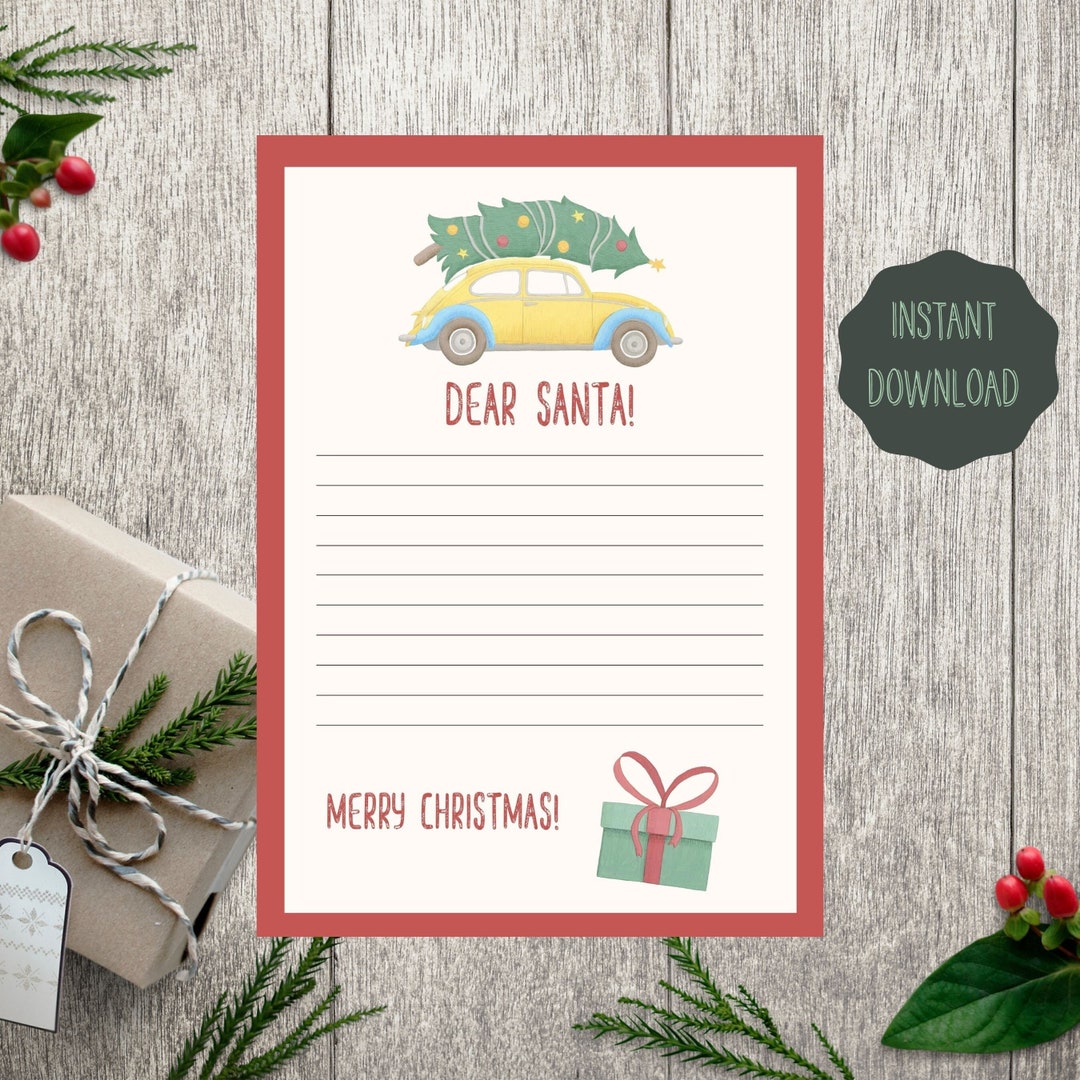 Printable Santa Letter | Christmas Santa Letter | Instant Download ...