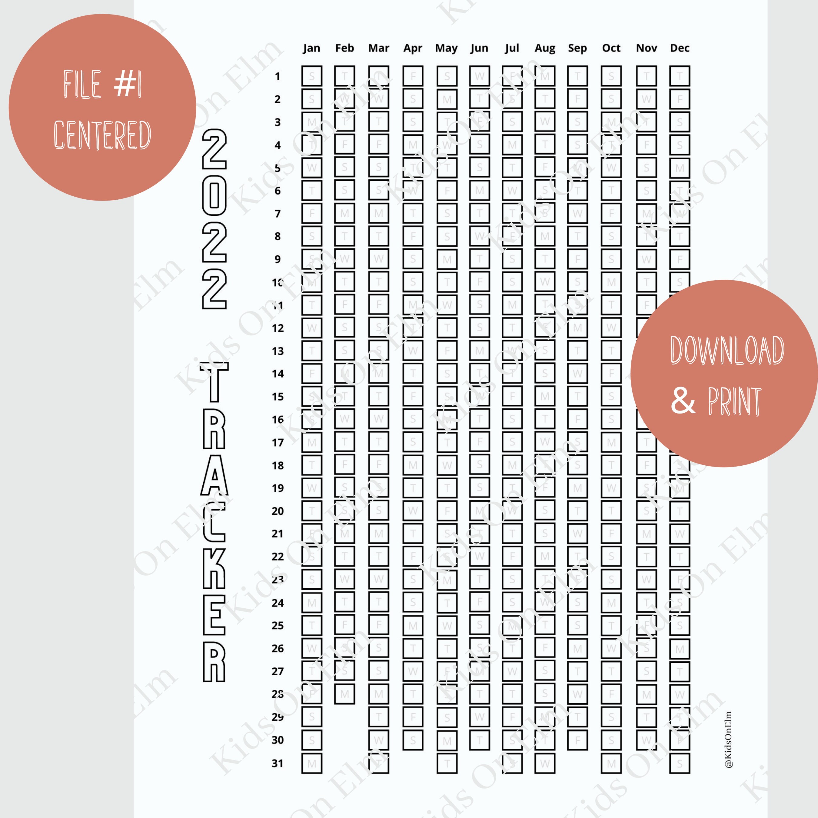 Visual Daily Habit Tracker Monthly Workout Exercise Track | Etsy
