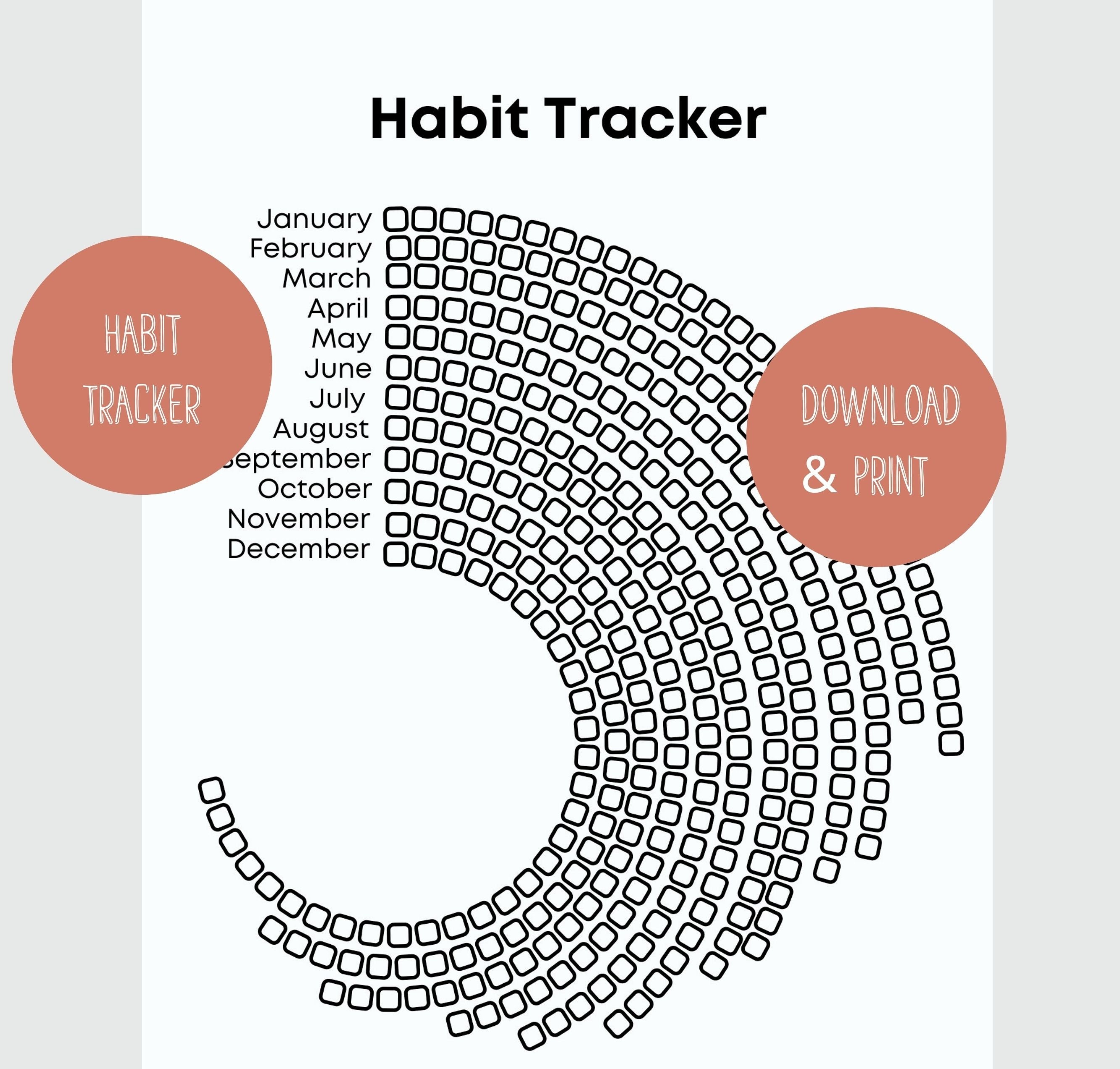 Printable Habit Tracker Workout Schedule Monthly Exercise - Etsy