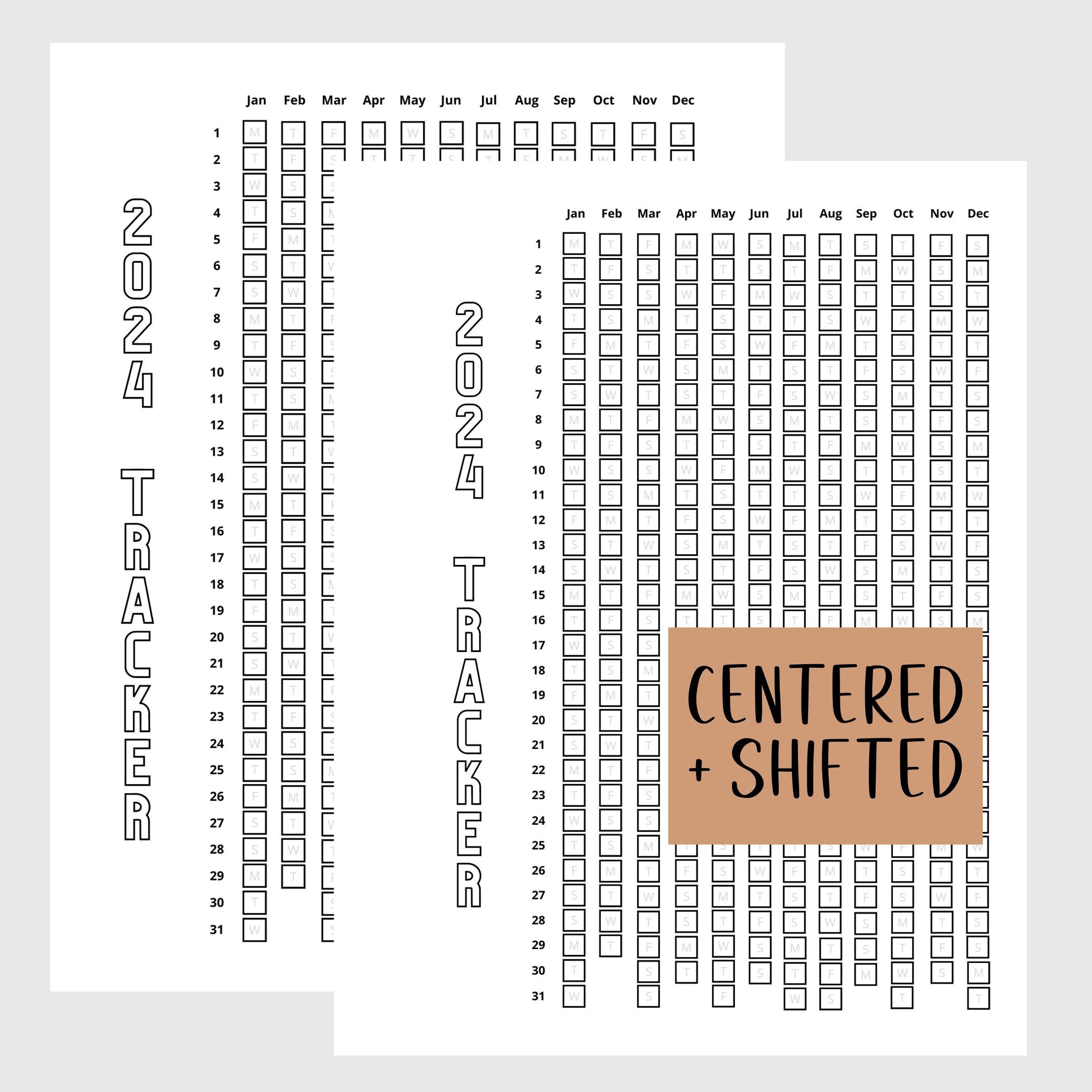 Visual Daily Habit Tracker Monthly Workout Exercise Track - Etsy