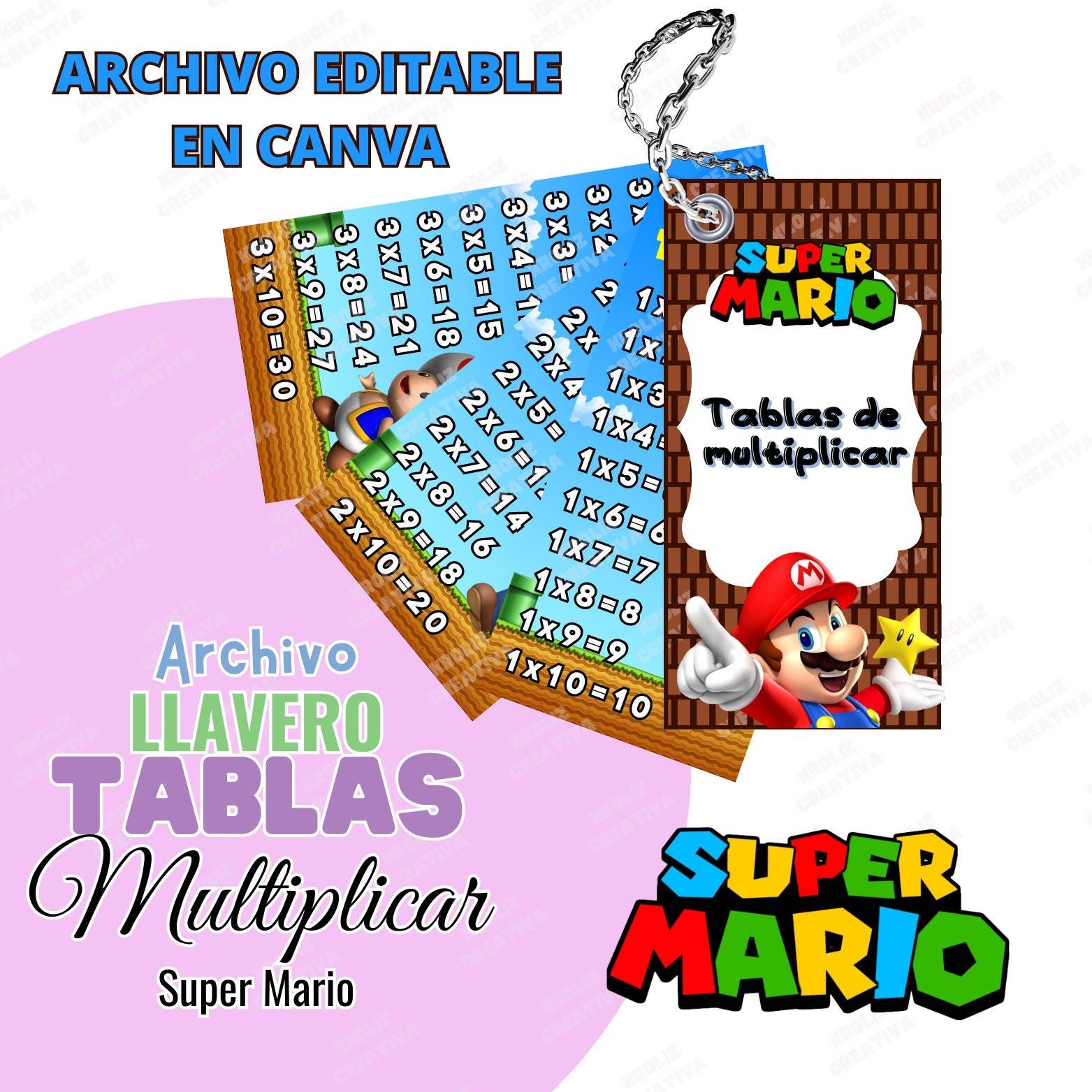 Editable Multiplication Tables and PDF Print and Cut Digital File ...