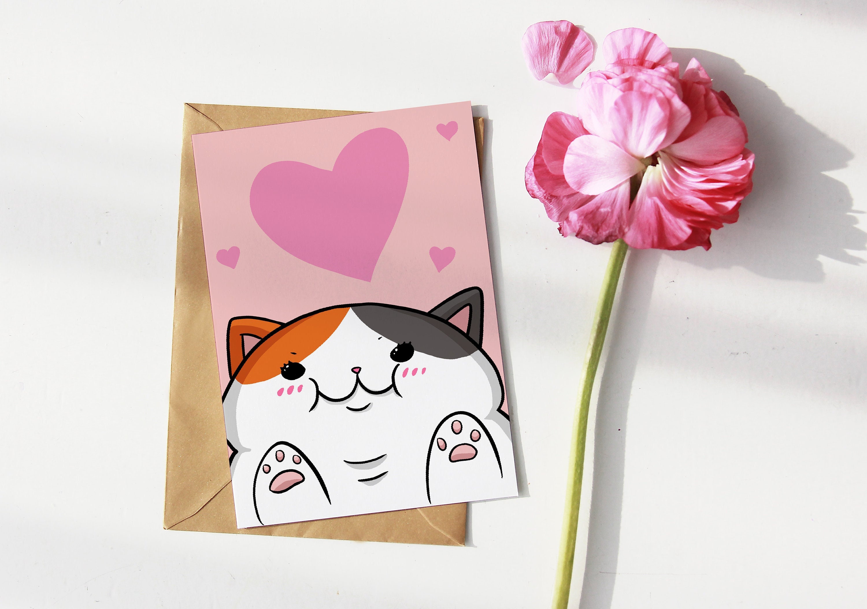 FFXIV Anniversary Card - Fatter Cat Art - Nerdy Card - Videogame Themed ...