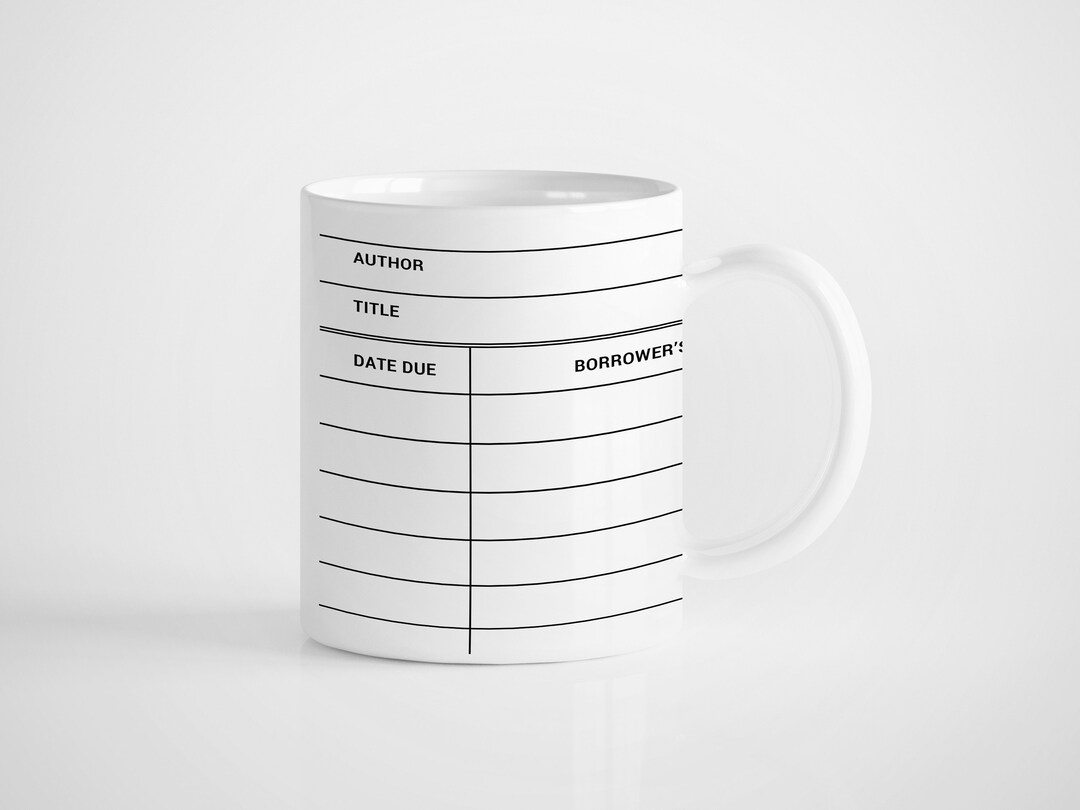 Book Lover Mug | Library Card Mug | Coffee and Books | Mug for ...