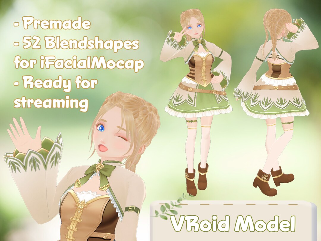 Pre-made Vroid Model With 52 Blendshapes for Ifacialmocap 3D - Etsy