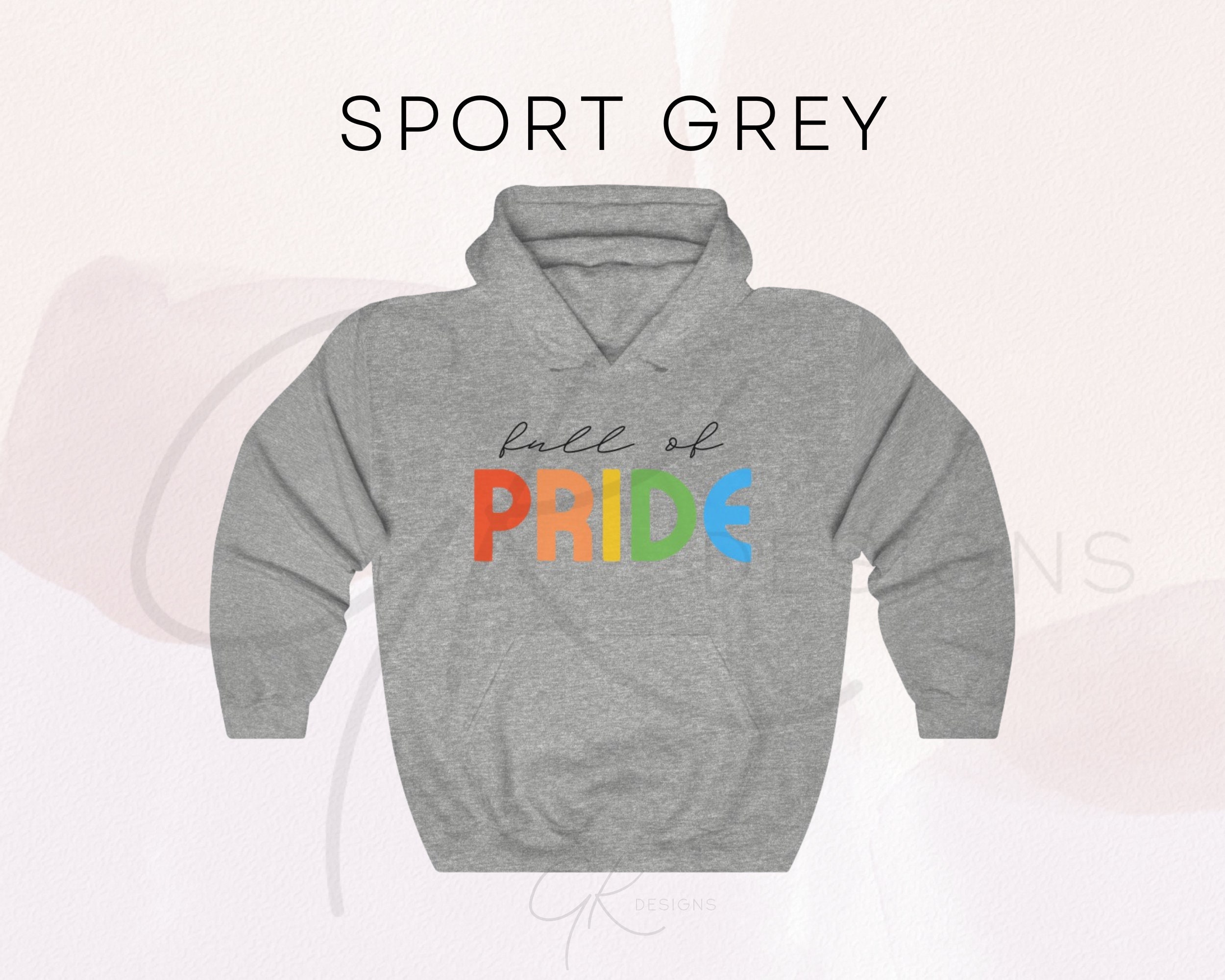Full of Pride LGBTQ Gift Pride Day Celebration Equality Hoodie Rainbow ...