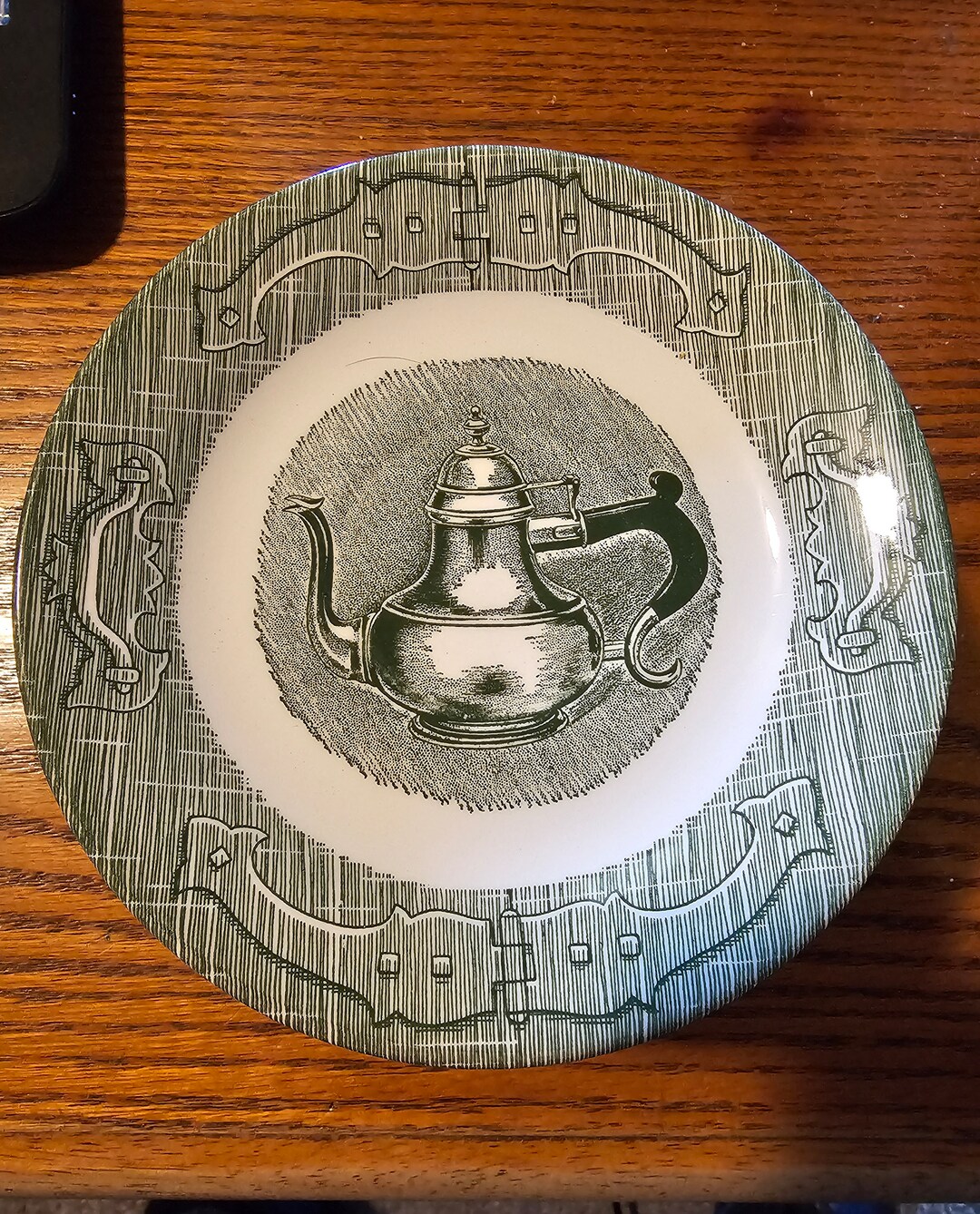 The Curiosity Shop Green Colonial Dishware Saucer - Etsy