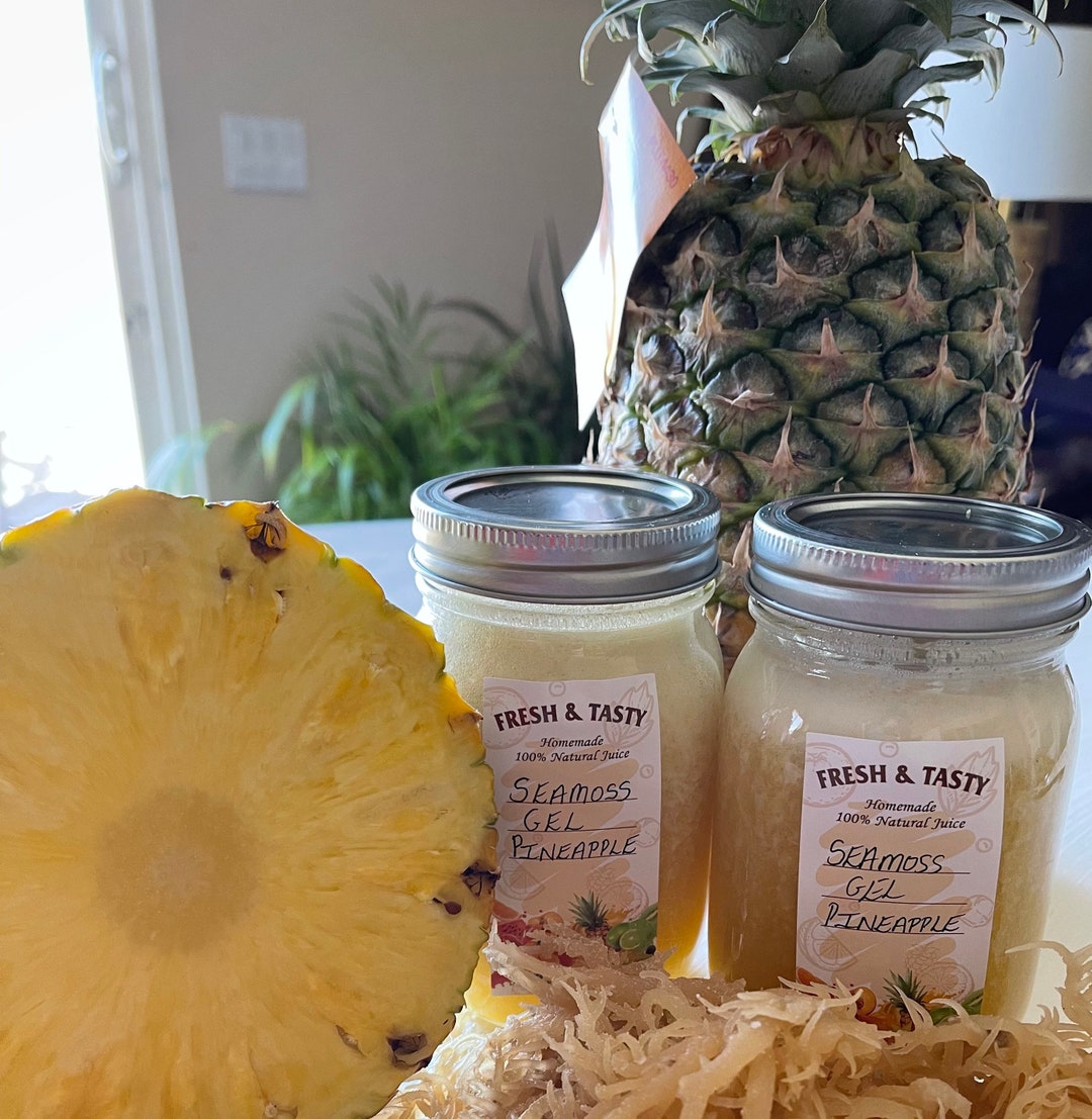 Pineapple Sea Moss Gel/flavored Sea Moss Gel/organic Pineapple Sea Moss ...