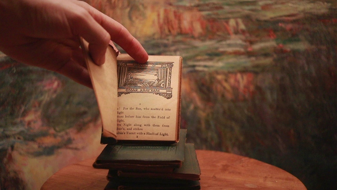 1920s / SET of 8 little Leather Library Books / Macaulay, Everett Hale ...