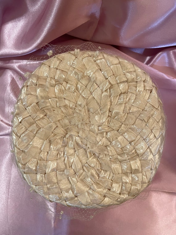 1960's Vintage Pillbox Woven Hat (excellent condition) - Gem
