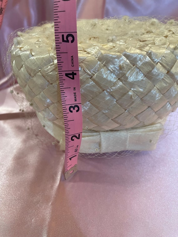 1960's Vintage Pillbox Woven Hat (excellent condition) - Gem