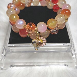Sunset Sorbets Crystal Glass Beads Bracelet Sets - Etsy