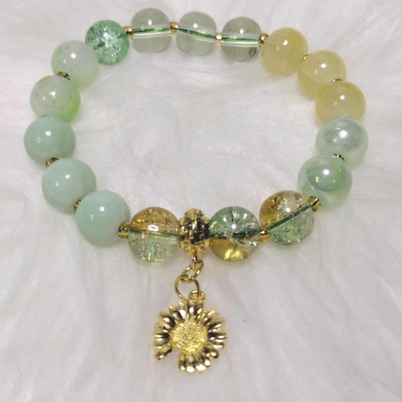 Woodland Whisper Crystal Glass Beads Bracelet - Etsy