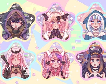 Nijisanji Vtuber Star Buttons - Etsy