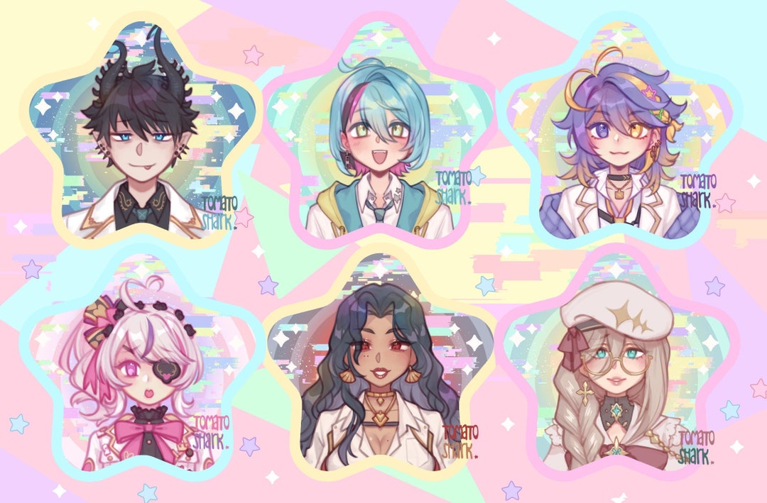 Iluna Vtuber | Star Buttons - Etsy