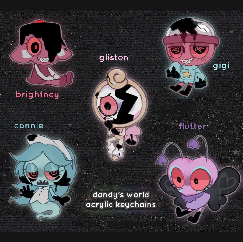 Dandy's World | Acrylic Keychains - Etsy