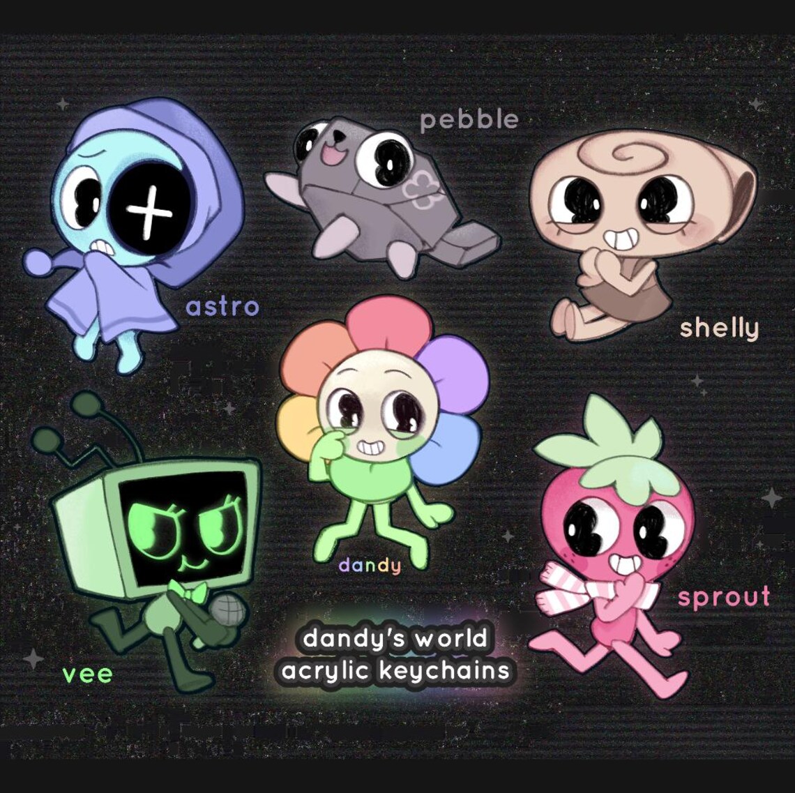 Dandy's World | Acrylic Keychains - Etsy