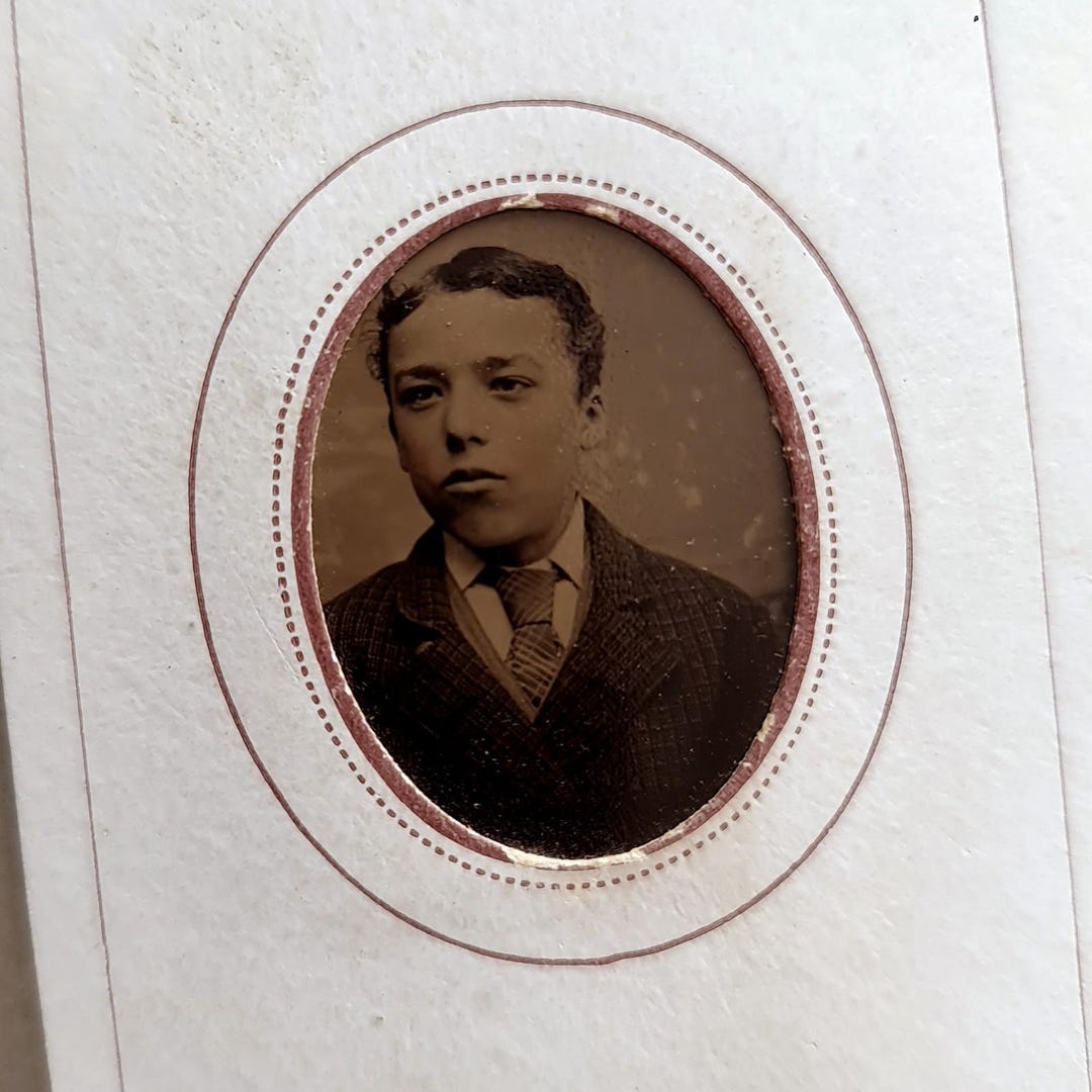 Antique Australian Tin Type Photo of a Boy - Poulsen, Allen & Gove ...