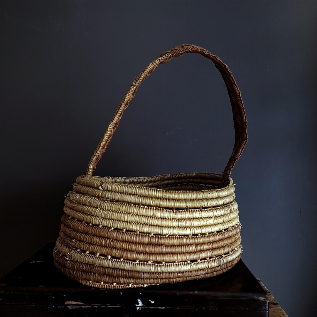 Vintage Australian Aboriginal Pandanus Basket - Indigenous Native Carry ...