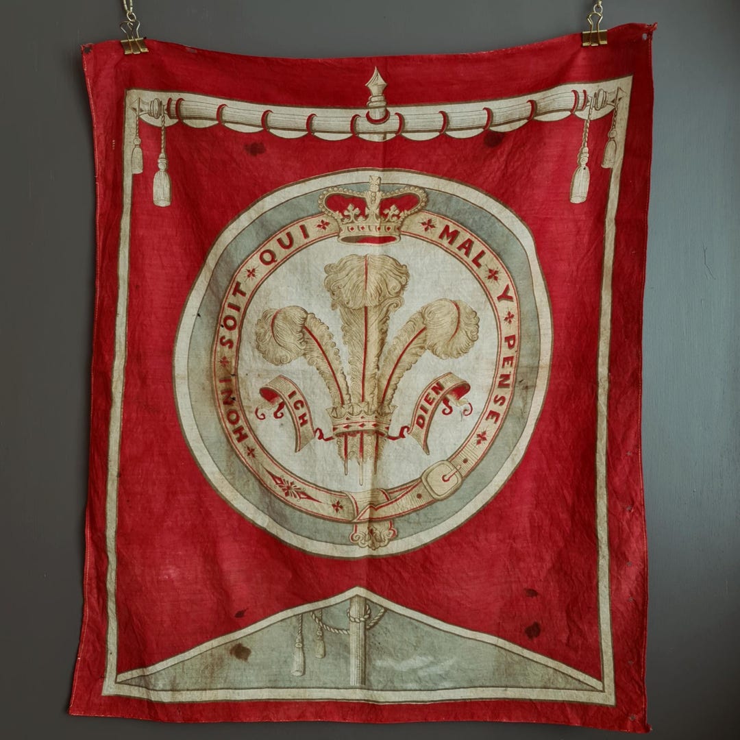Large Antique Wall Banner: Prince of Wales Order of the Garter - Etsy