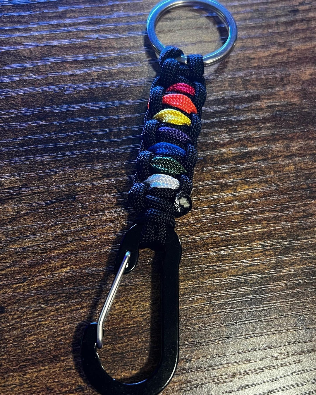 Paracord Carabiner Keychain - Pride Themed - Etsy