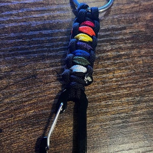 Paracord Carabiner Keychain - Pride Themed - Etsy