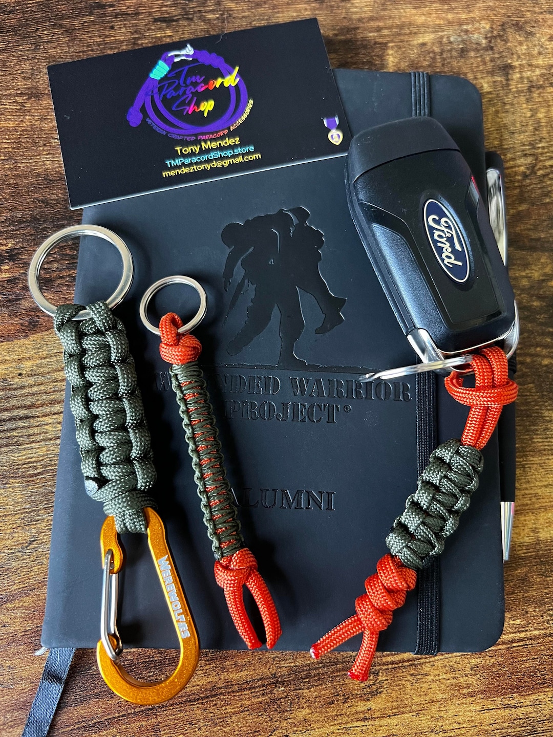 Paracord Carabiner Keychain Paracord Key Fob Attachment Bundle Choose ...