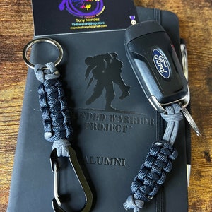 Paracord Carabiner Keychain Paracord Key Fob Attachment Bundle Choose ...